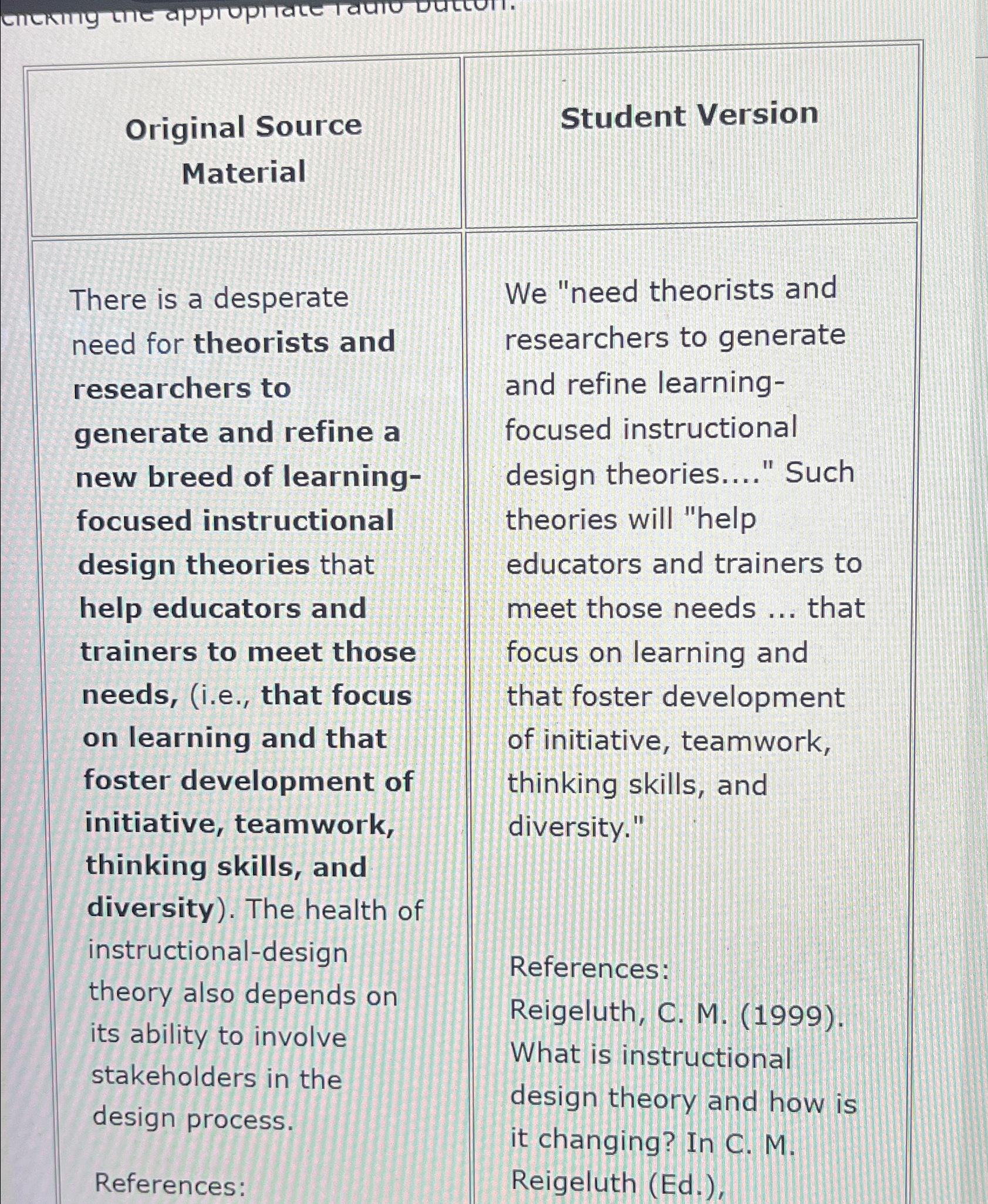 Solved Original SourceMaterialThere is a desperate need for | Chegg.com