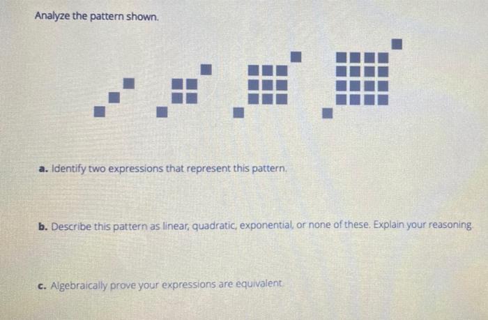 Solved Analyze the pattern shown. '. a. Identify two | Chegg.com