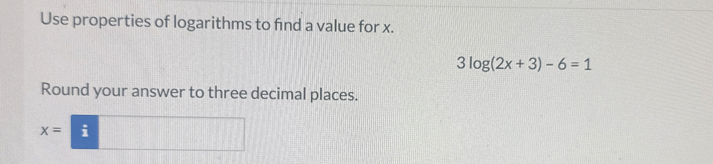 Solved Use properties of logarithms to find a value for | Chegg.com