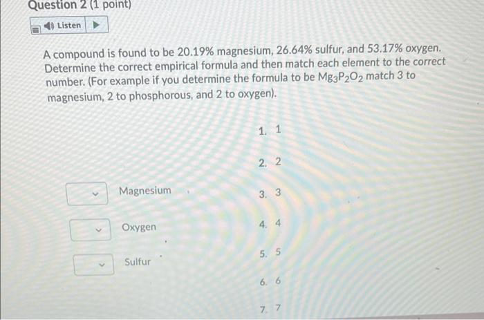 Solved Listen A compound is found to be 5.926% by mass | Chegg.com