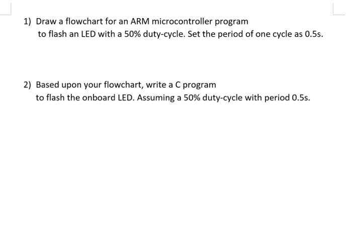 Solved 1) Draw a flowchart for an ARM microcontroller | Chegg.com