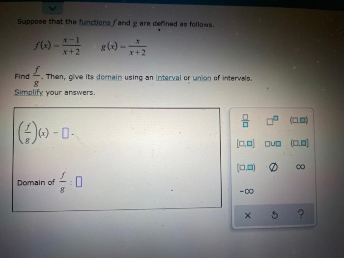 Solved Suppose that the functions and g are defined as | Chegg.com