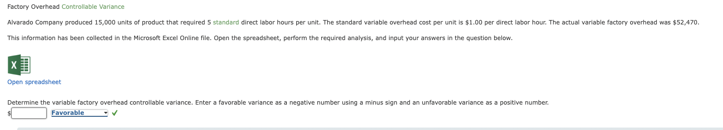 Solved Factory Overhead Controllable VarianceThis | Chegg.com