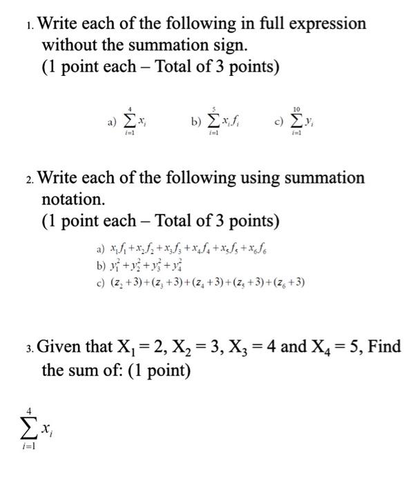 Solved Write each of the following in full expression | Chegg.com