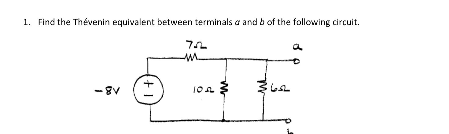 Solved Find the Thévenin ﻿equivalent between terminals a and | Chegg.com