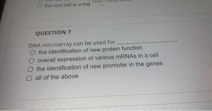 Solved DNA microarray can be used for the identification of | Chegg.com