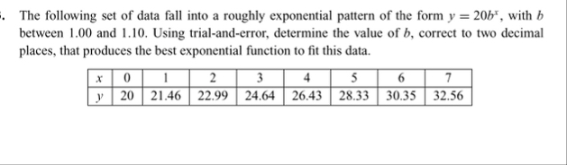Solved The following set of data fall into a roughly | Chegg.com