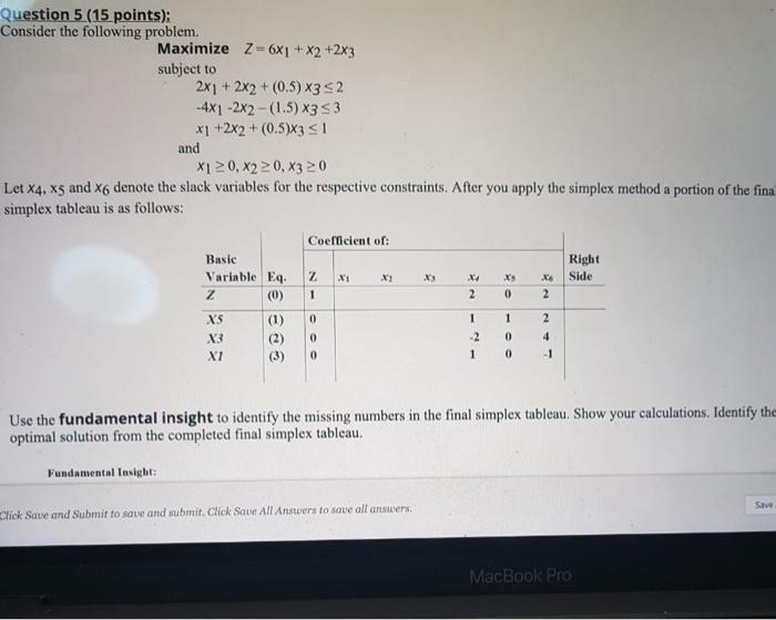 Solved Question 5 (15 points): Consider the following | Chegg.com Solved Question 5 (15 points): Consider the following | Chegg.com