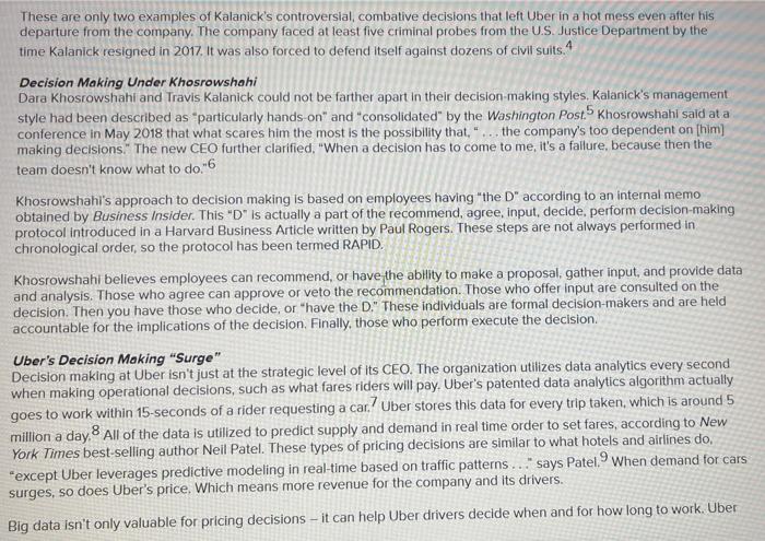 Solved This part of the Uber continuing case focuses on | Chegg.com