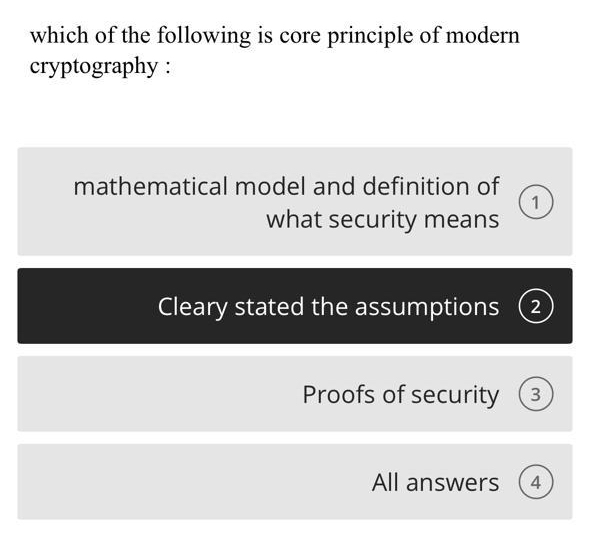 Solved which of the following is core principle of modern | Chegg.com