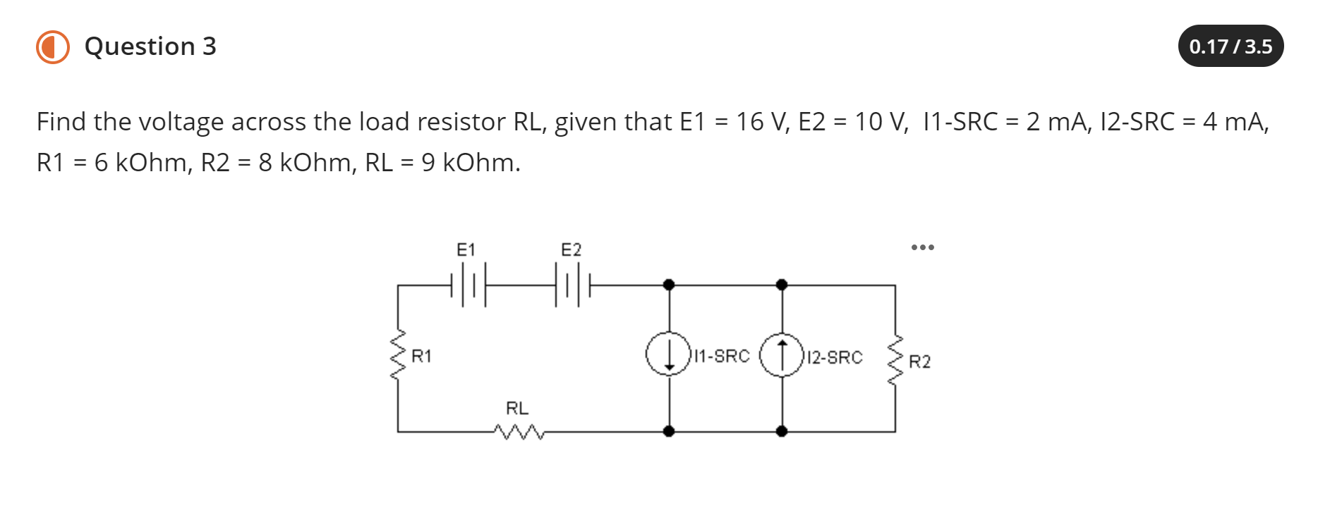 Solved Question 3Find the voltage across the load resistor | Chegg.com