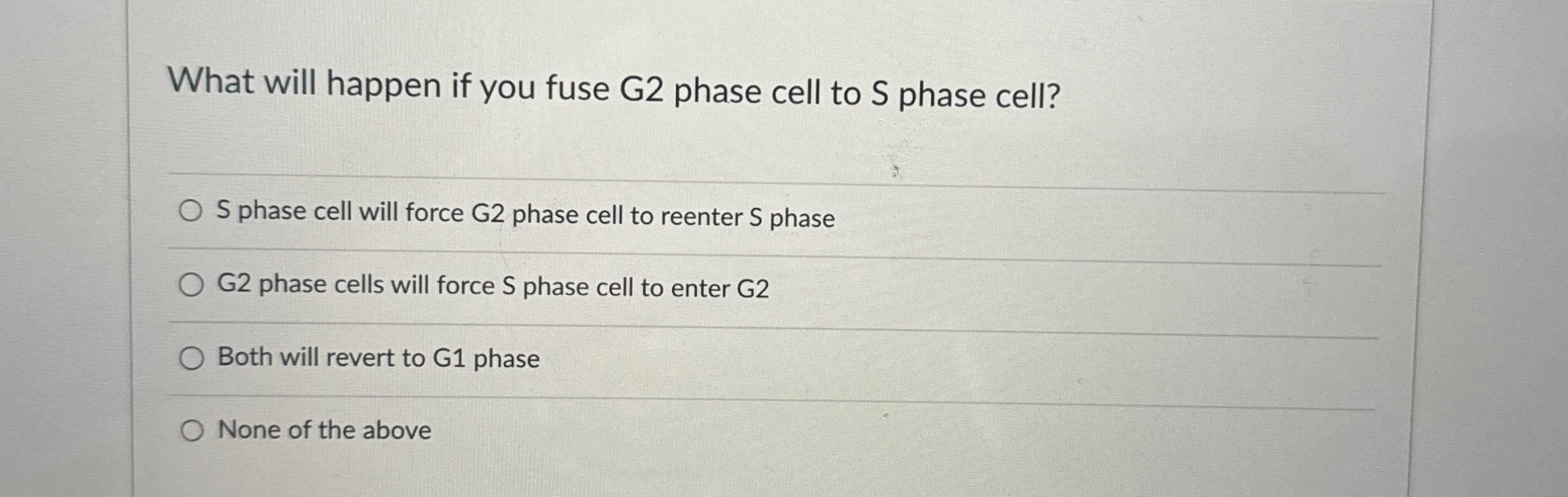 Solved What will happen if you fuse G2 ﻿phase cell to S | Chegg.com