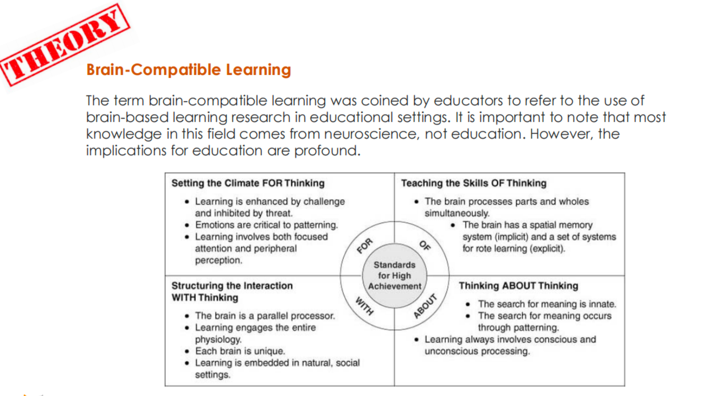 Solved Brain-compatible learning can be particularly | Chegg.com