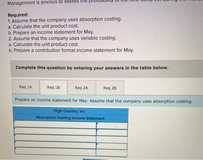 Solved Problem 6-20 (Algo) Variable and Absorption Costing | Chegg.com