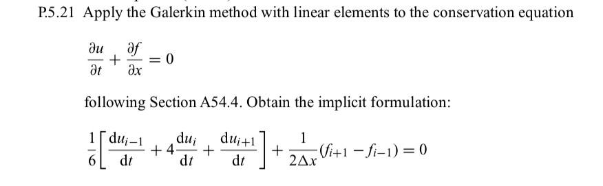 5.21 Apply the Galerkin method with linear elements | Chegg.com