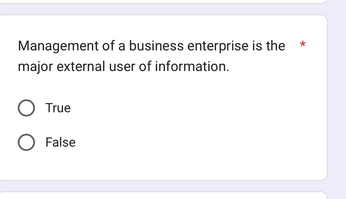 Solved Management of a business enterprise is the major | Chegg.com