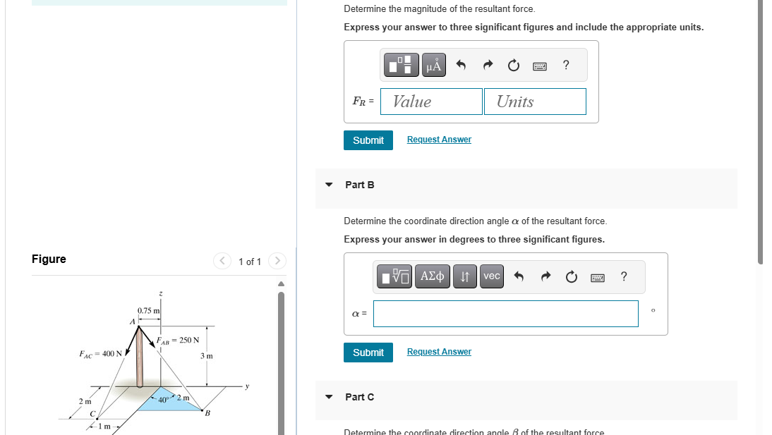 Solved Determine the magnitude of the resultant | Chegg.com