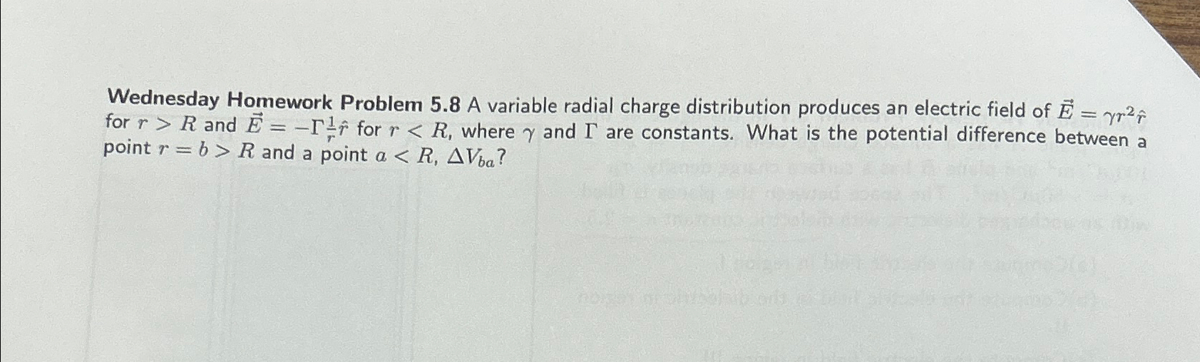 Solved Wednesday Homework Problem 5.8 ﻿A variable radial | Chegg.com