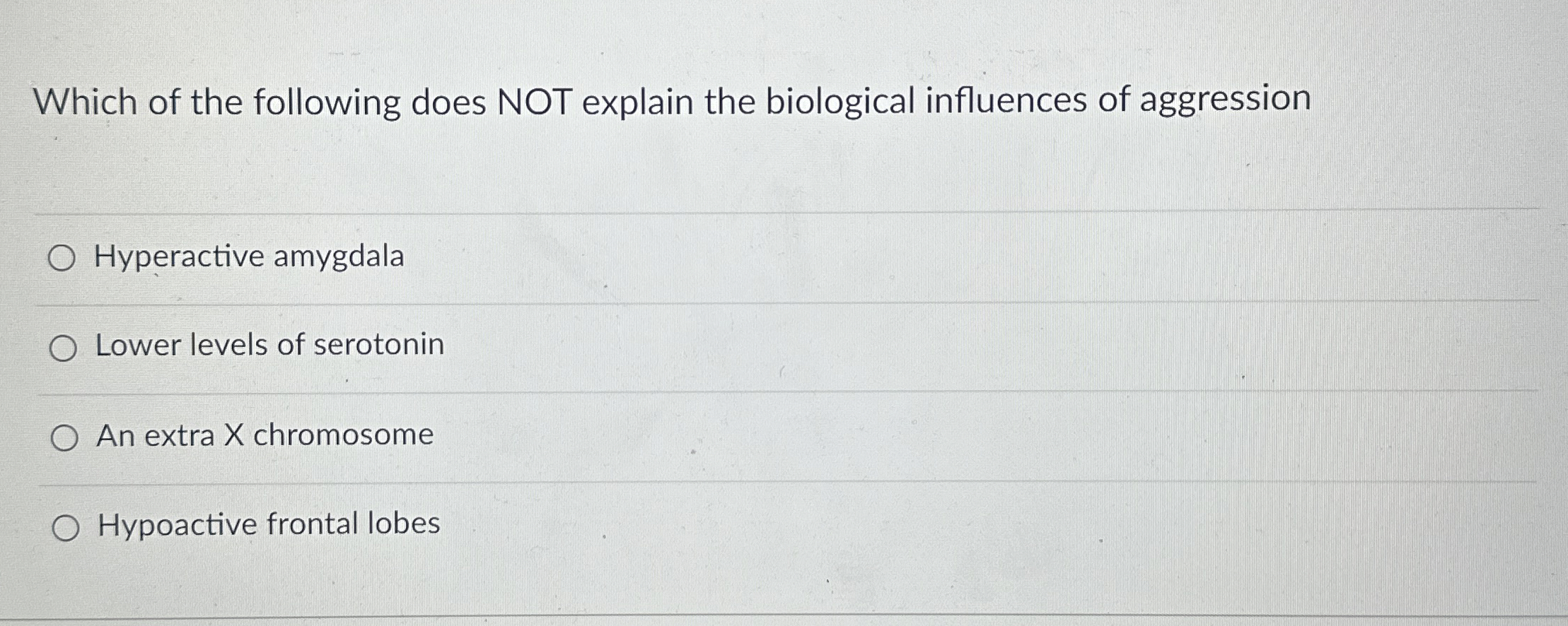 Solved Which of the following does NOT explain the | Chegg.com
