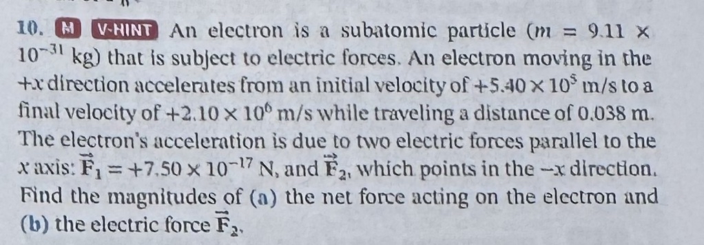 Solved (n) ﻿V-HINT An electron is a subatomic particle | Chegg.com