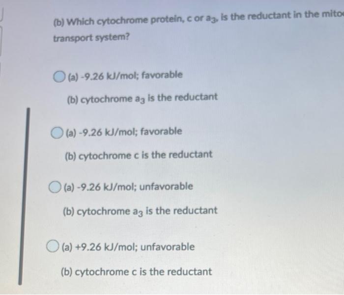 Solved Cytochrome c and cytochrome a3 are both | Chegg.com