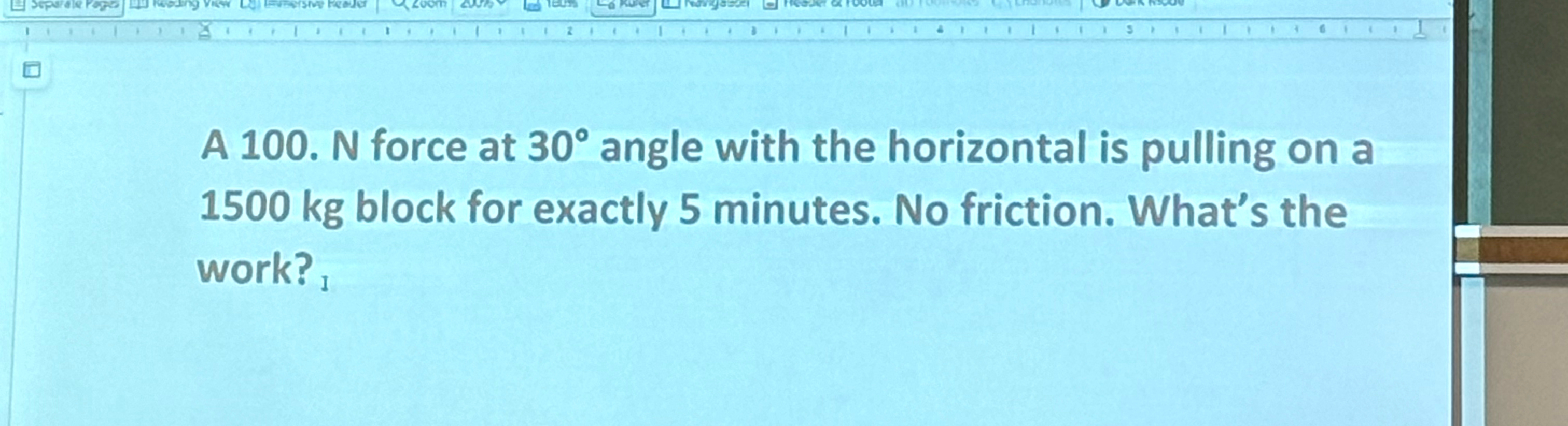 Solved A 100. N ﻿force at 30° ﻿angle with the horizontal is | Chegg.com
