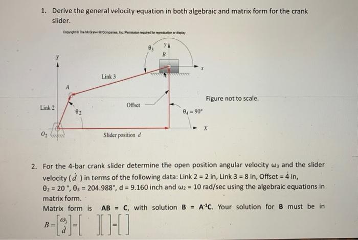 Solved 1. Derive the general velocity equation in both | Chegg.com