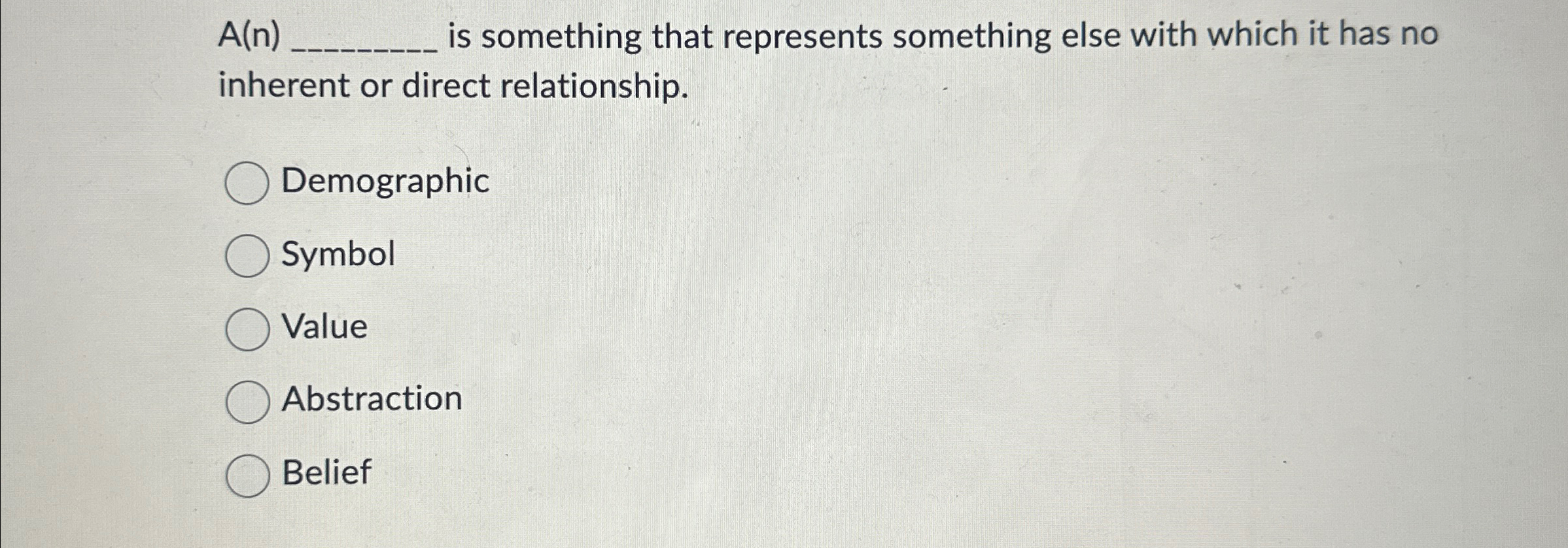 Solved A(n) q, ﻿is something that represents something else | Chegg.com