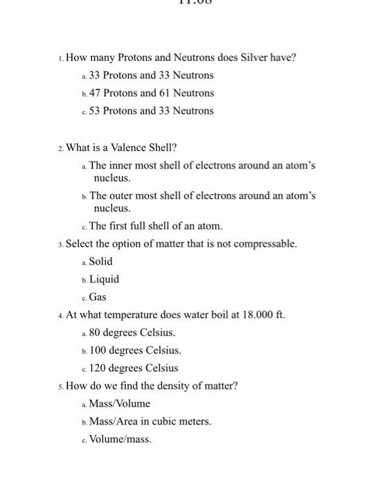 Solved 1. How many Protons and Neutrons does Silver have? a | Chegg.com
