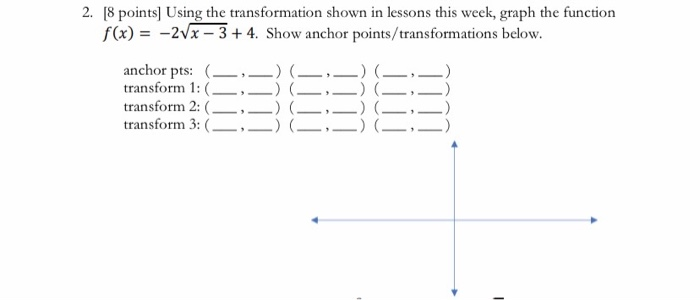 Solved 2. [8 points] Using the transformation shown in | Chegg.com