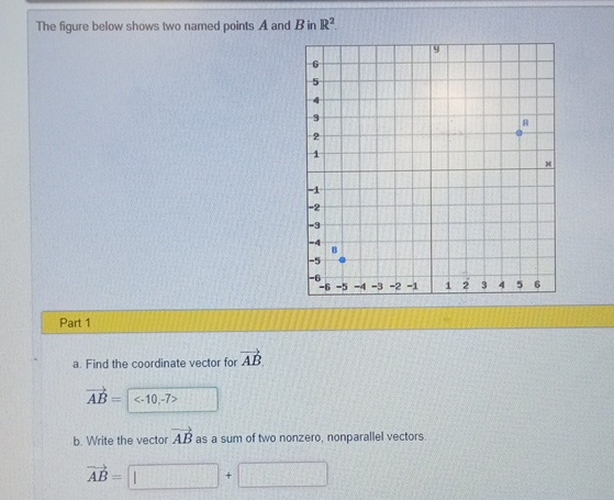 Solved The figure below shows two named points A and B ﻿in | Chegg.com