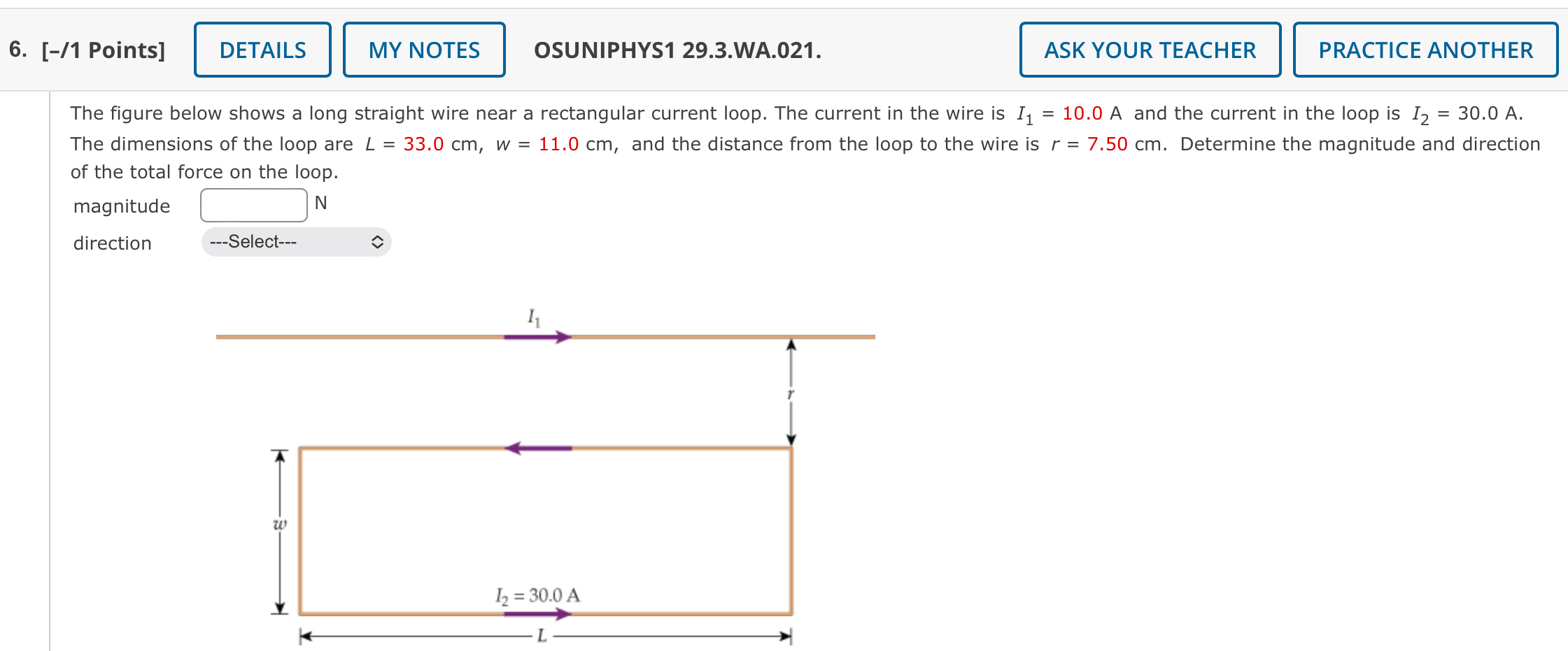 Solved The figure below shows a long straight wire near a | Chegg.com
