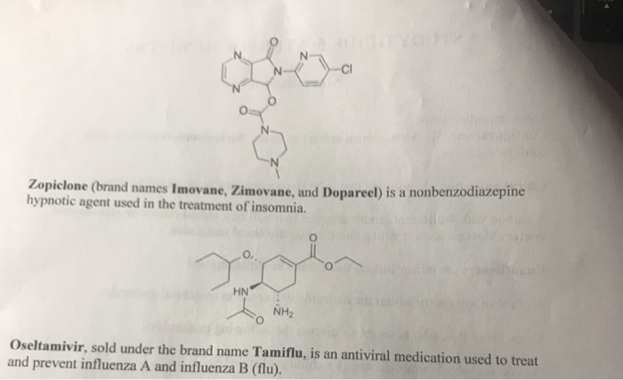 Solved N N Zopiclone (brand names Imovane, Zimovane, and | Chegg.com