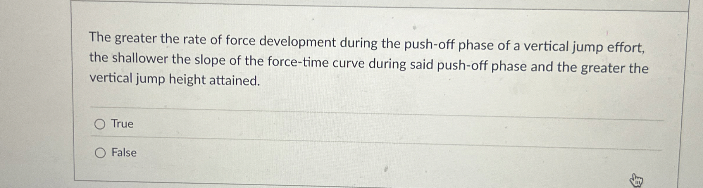 High Quality SOLUTION The greater the rate of force development during ...