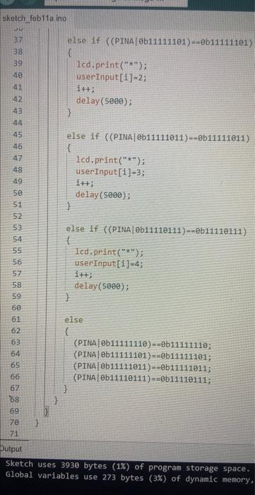 Solved I have a code that implements push buttons as inputs | Chegg.com