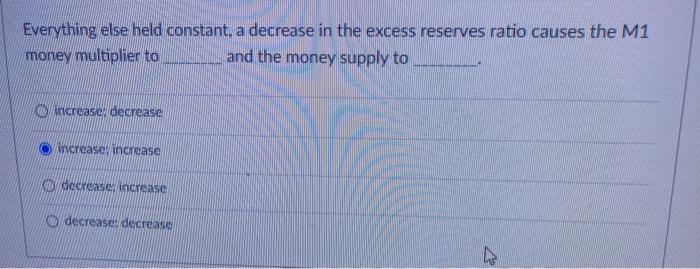 Solved Everything else held constant, a decrease in the | Chegg.com