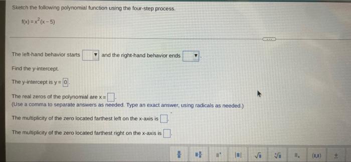 Solved Sketch the following polynomial function using the | Chegg.com