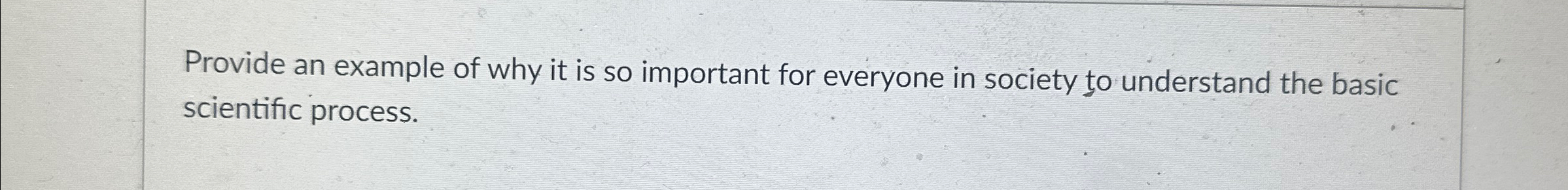 Solved Provide an example of why it is so important for | Chegg.com