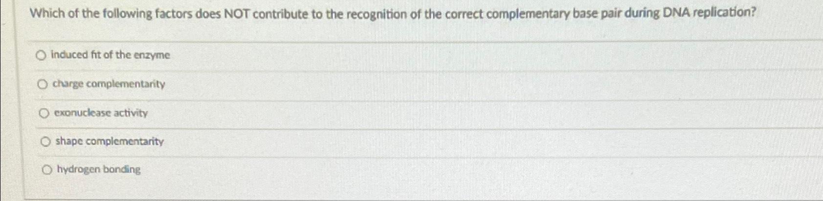 Solved Which of the following factors does NOT contribute to | Chegg.com