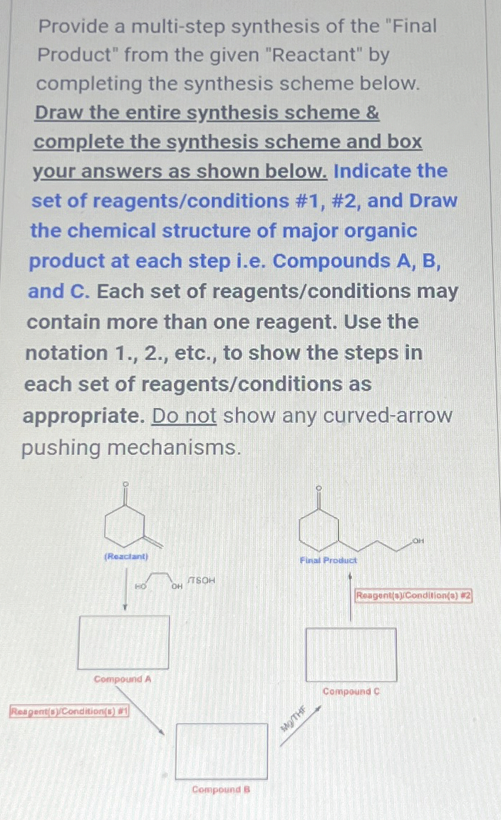 Provide a multi-step synthesis of the "Final Product" | Chegg.com