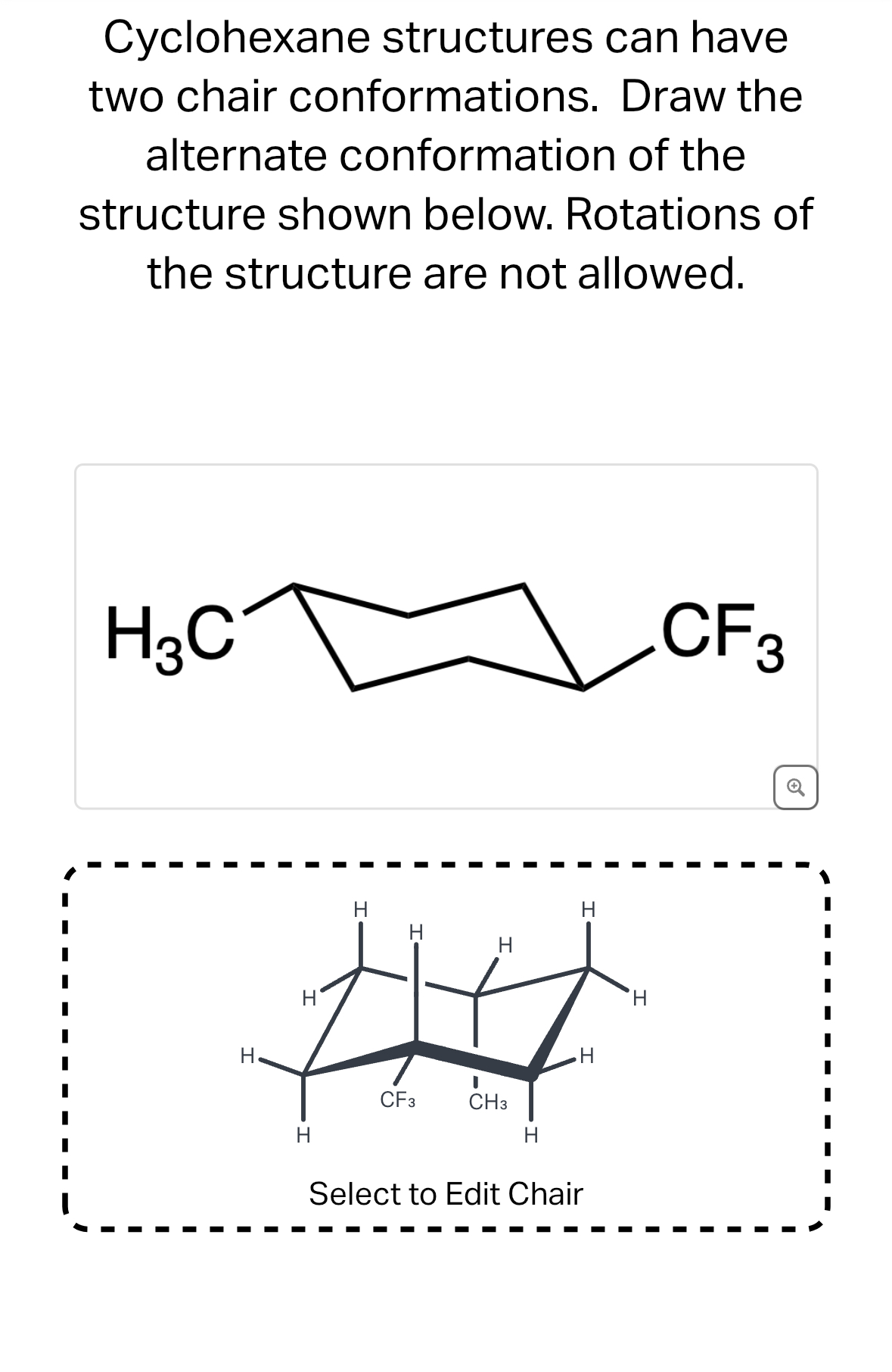 Solved Cyclohexane structures can havetwo chair | Chegg.com