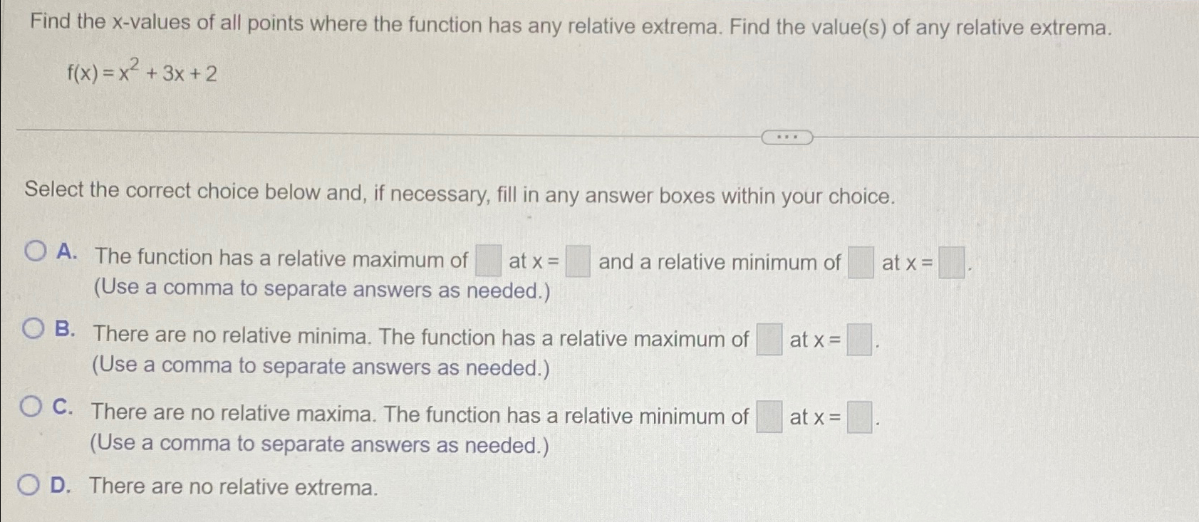 Solved Find the x-values of all points where the function | Chegg.com