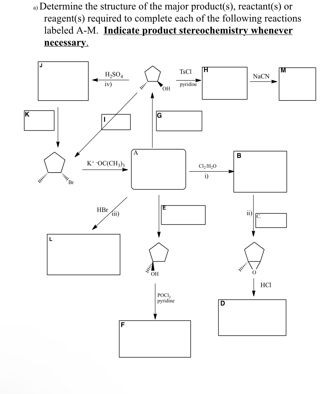 a) ﻿Determine the structure of the major product(s), | Chegg.com