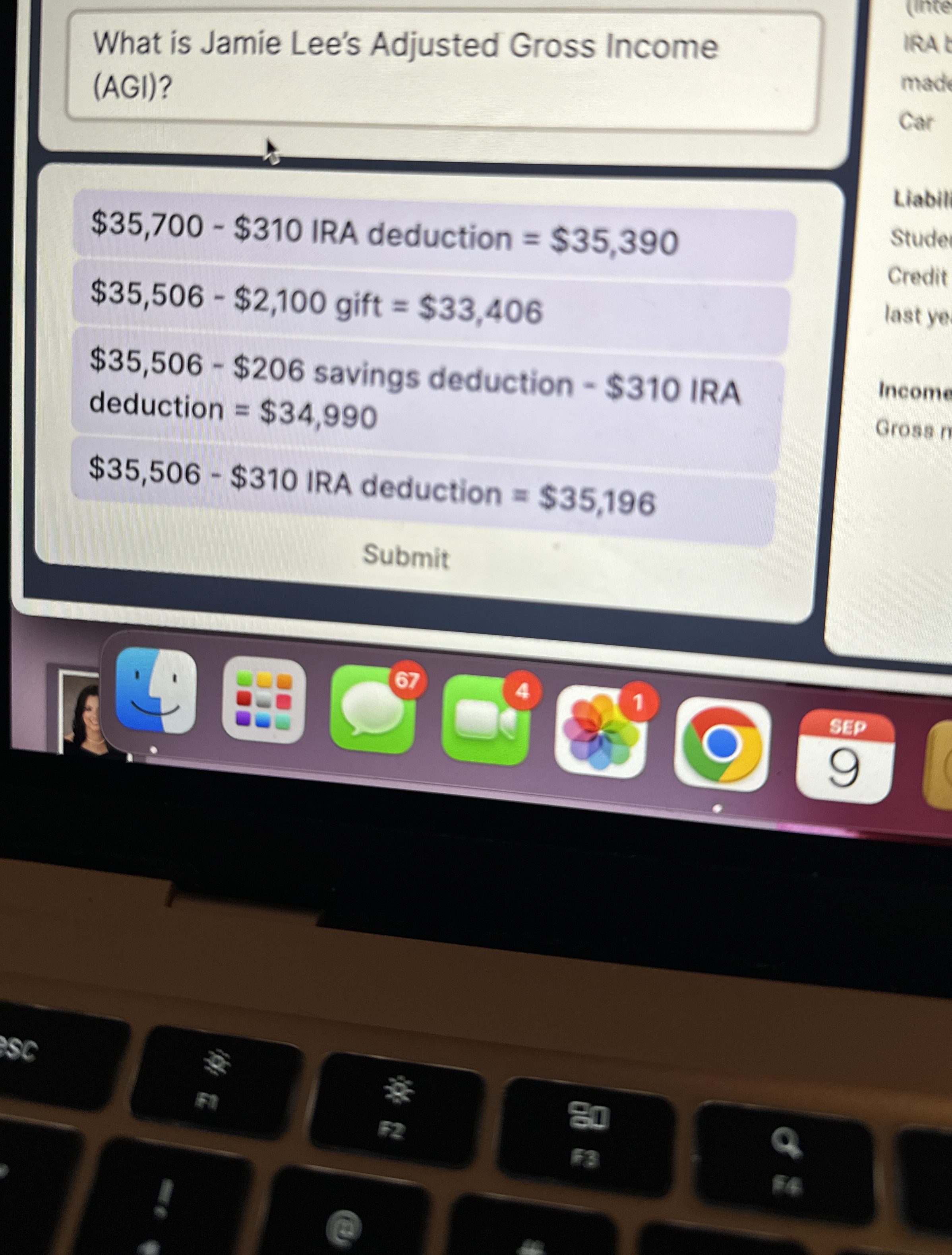 Solved What is Jamie Lee's Adjusted Gross Income | Chegg.com