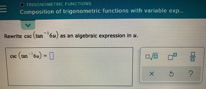 Solved O TRIGONOMETRIC FUNCTIONS Composition of | Chegg.com