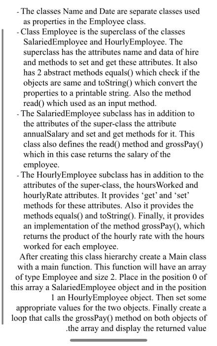 Solved • Class Employee is the superclass of the classes | Chegg.com