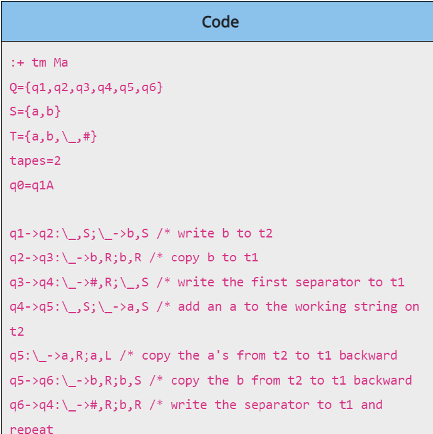 Solved Enumerator: Write the Grafstate code for a Turing | Chegg.com