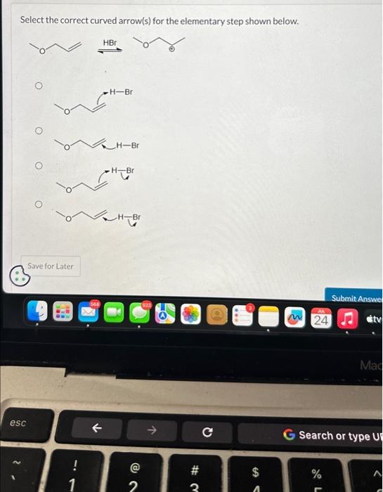 Solved Select the correct curved arrow(s) for the elementary | Chegg.com