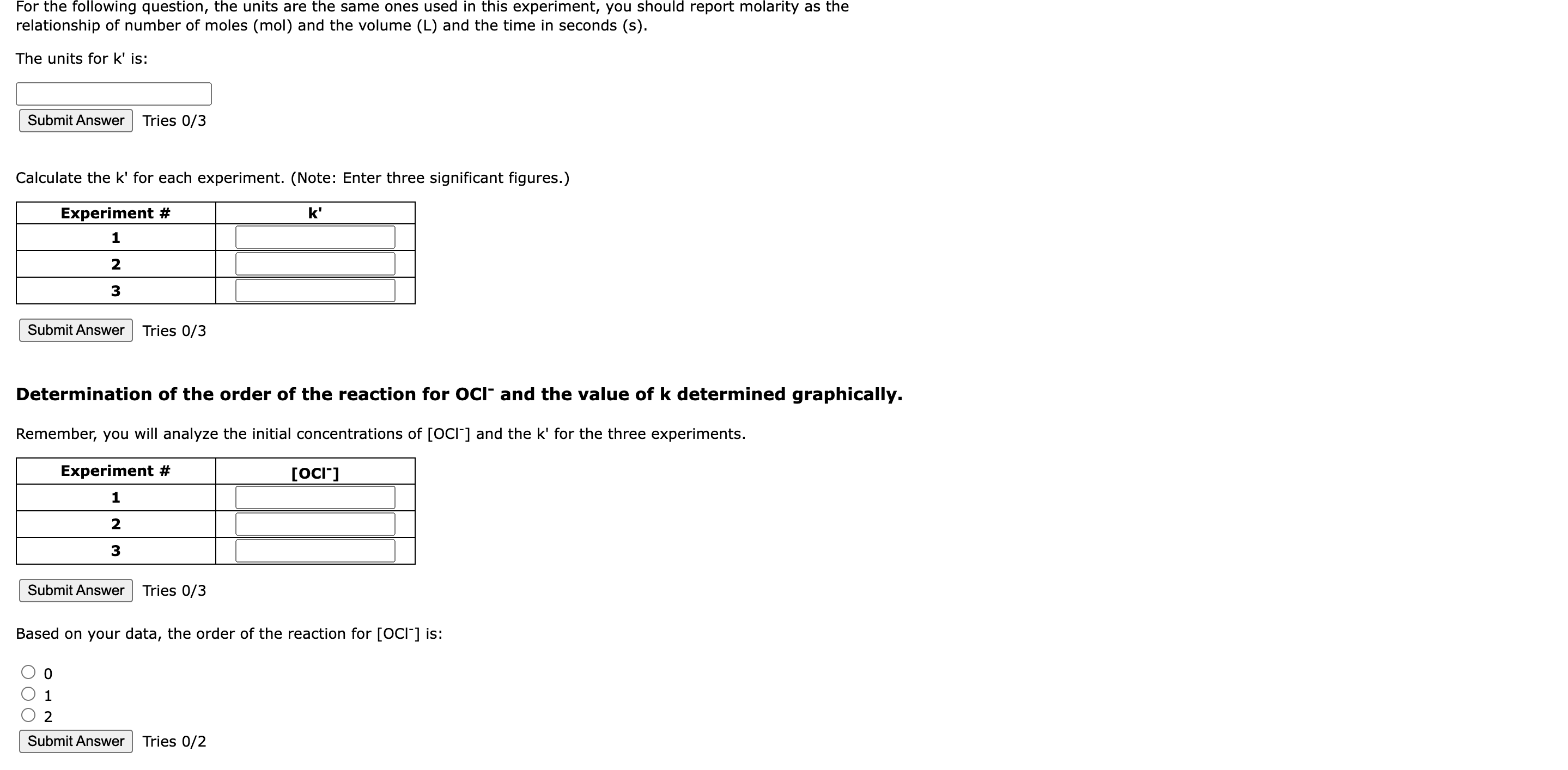 Submit Answer Tries 0/3For the following question, | Chegg.com