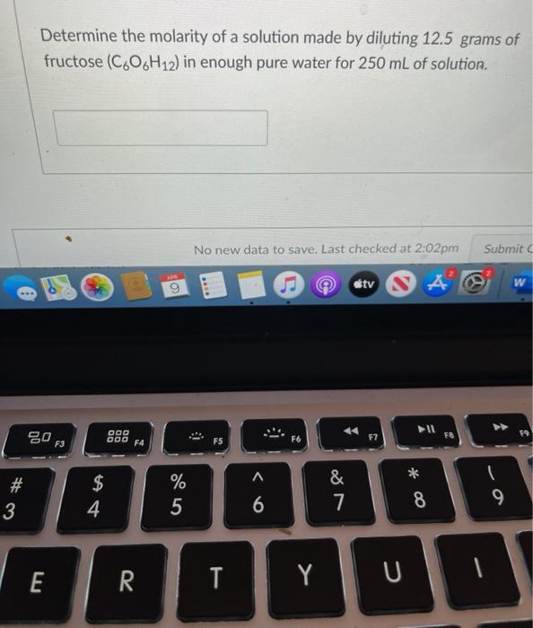 Solved Determine the molarity of a solution made by diluting | Chegg.com